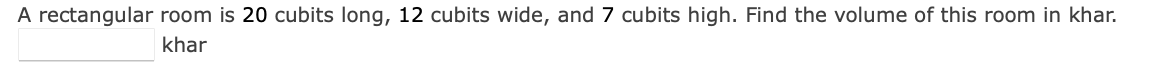 Solved A rectangular room is 20 cubits long, 12 cubits wide, | Chegg.com