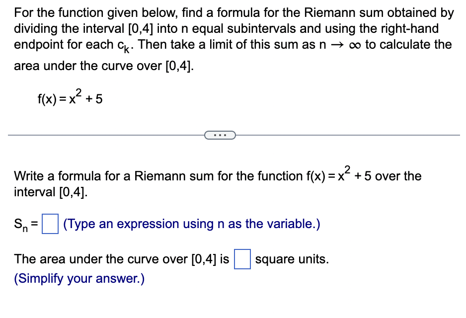 Solved For the function given below, find a formula for the | Chegg.com