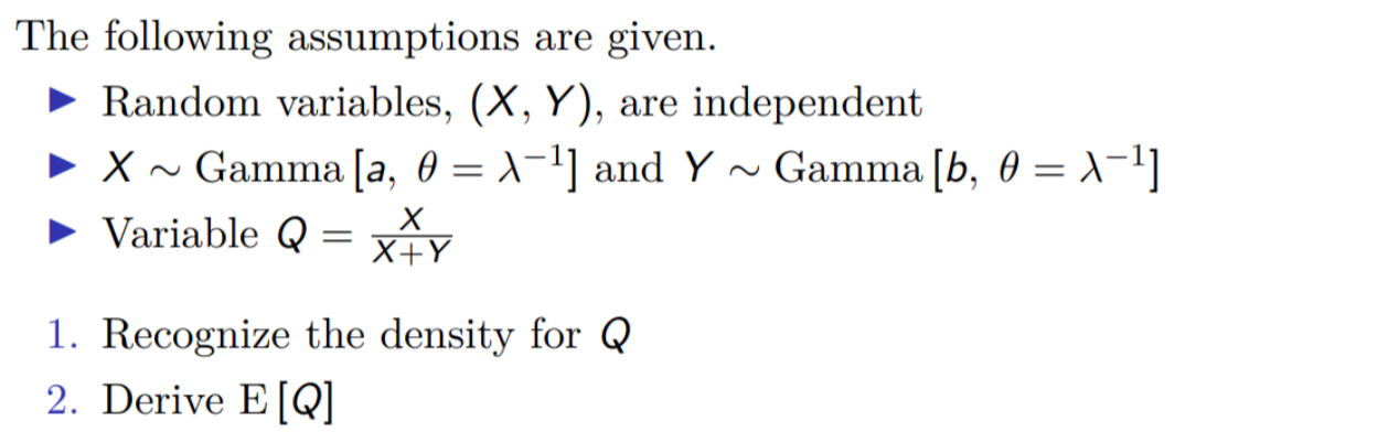 Solved The following assumptions are given. Random | Chegg.com
