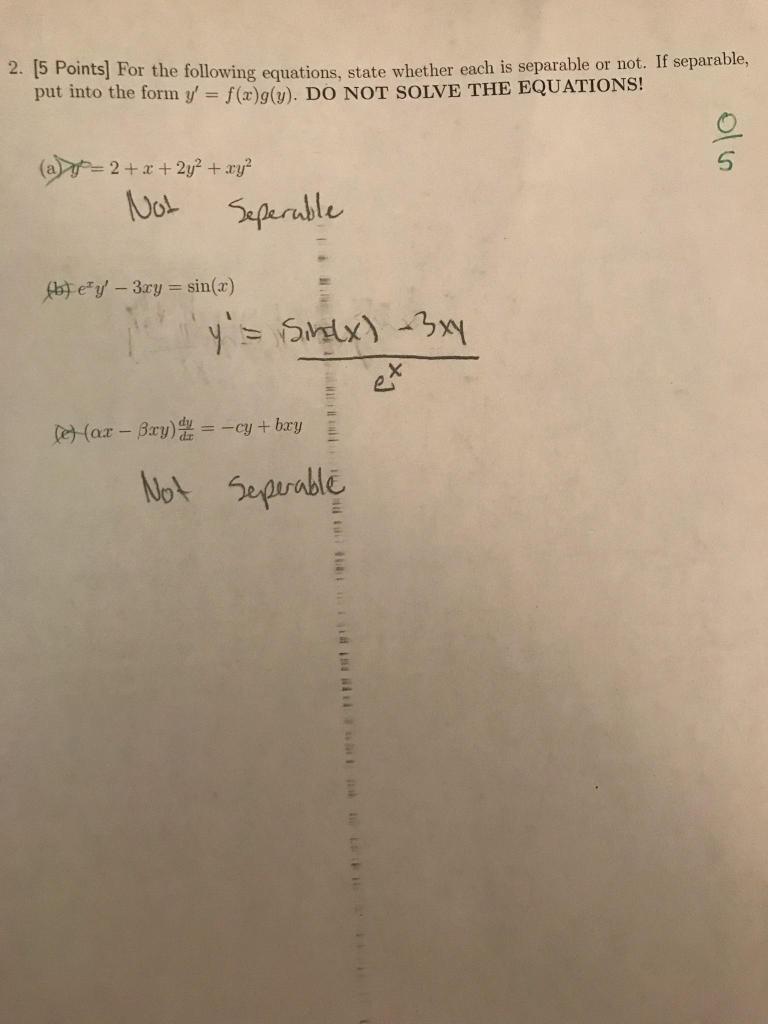 Solved Present complete answers by showing all work! 1. [5 | Chegg.com