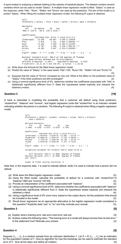 Solved A sport analyst is analysing a dataset relating to | Chegg.com