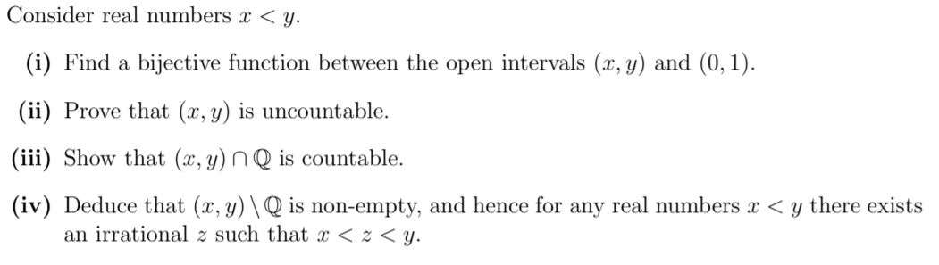 Solved Consider real numbers x