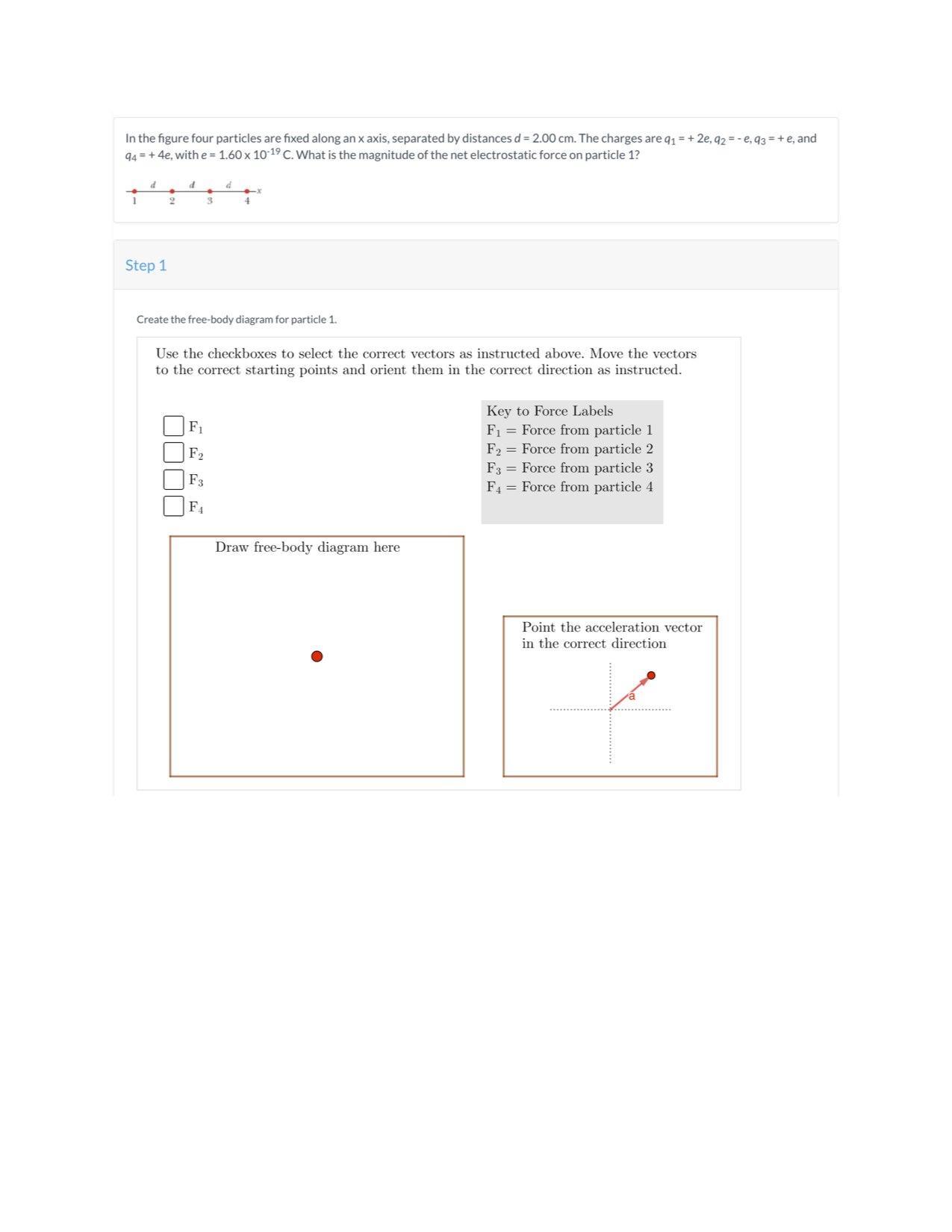 Solved In the figure four particles are fixed along an x | Chegg.com