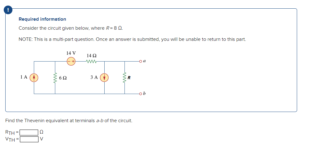 Solved Required information Consider the circuit given | Chegg.com