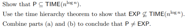 Show that PC TIME(nlogn). Use the time hierarchy | Chegg.com