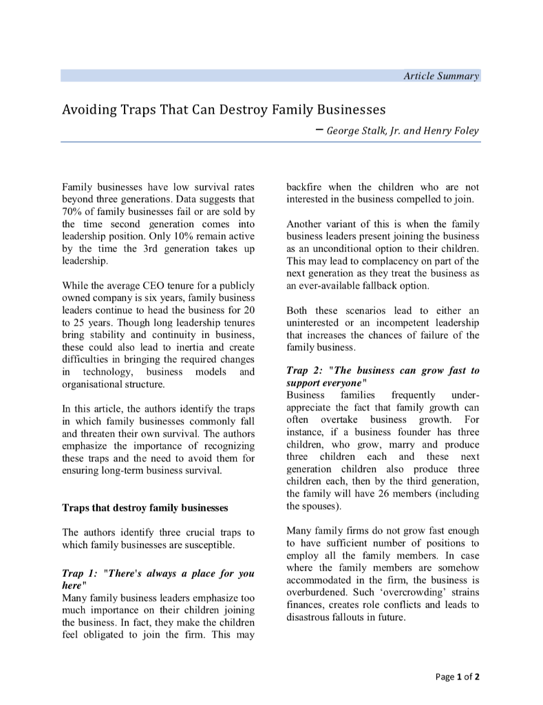 Summarize the article : Stalk, G. & Foley, H. 2012. | Chegg.com