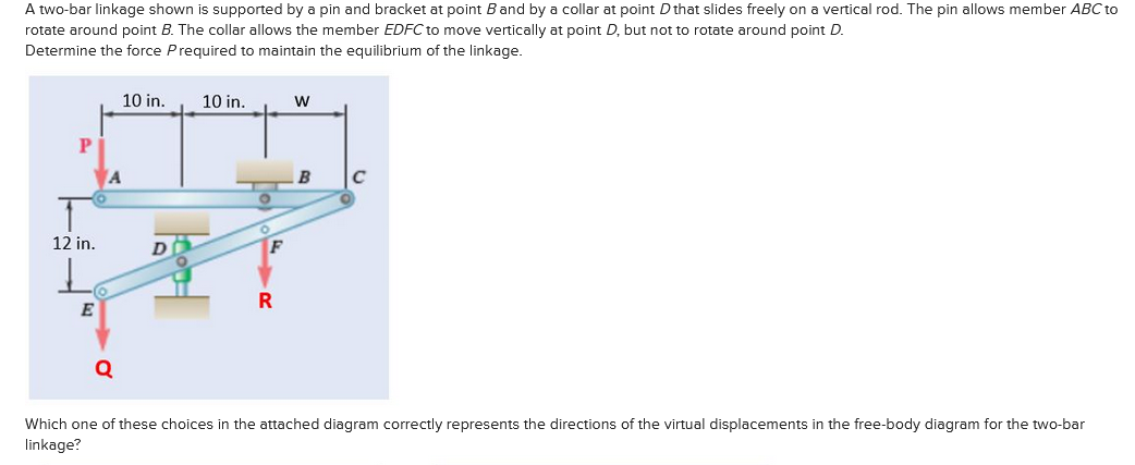 Solved A two-bar linkage shown is supported by a pin and | Chegg.com