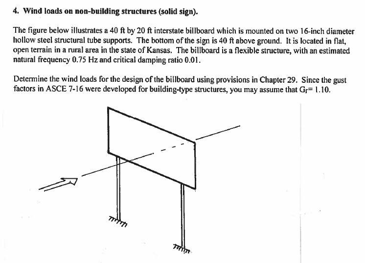 4. Wind loads on non-building structures (solid | Chegg.com