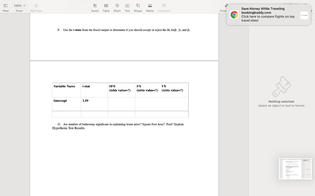 Solved 125% + 6 View Zoom Add Page Insert Table Chart Text | Chegg.com