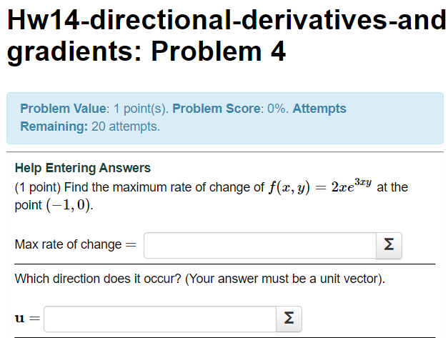 Solved Hw14-directional-derivatives-and gradients: Problem 4 | Chegg.com