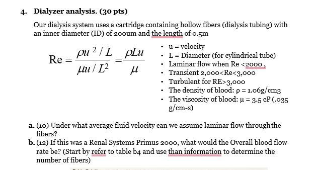 4 Dialyzer Analysis 30pts Our Dialysis System
