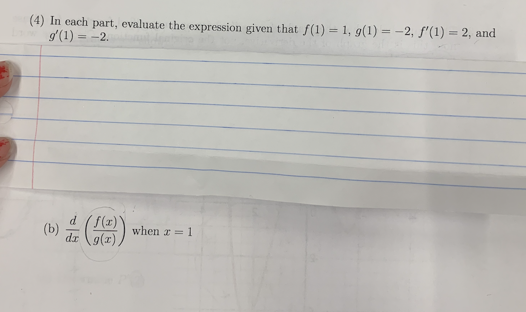 Solved (4) In each part, evaluate the expression given that | Chegg.com