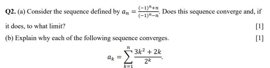 Solved Q2. (a) Consider the sequence defined by | Chegg.com