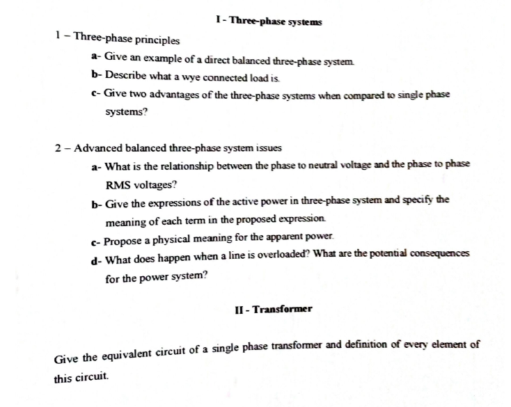 Solved 1 - Three-phase systems 1 - Three-phase principles a- | Chegg.com