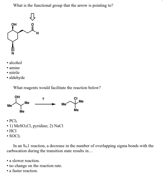 Solved What is the functional group that the arrow is | Chegg.com