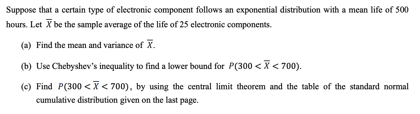 Solved Suppose that a certain type of electronic component | Chegg.com