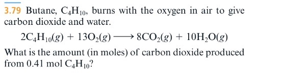 Solved 3.79 Butane, C4H10. burns with the oxygen in air to | Chegg.com