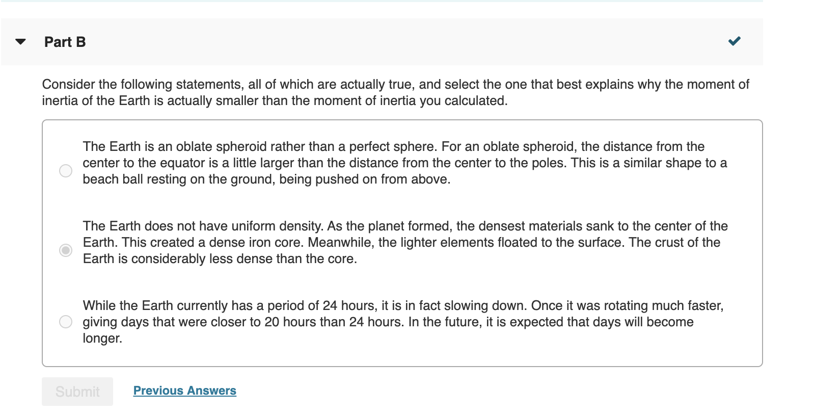 Solved The Rotational Kinetic Energy of the Earth