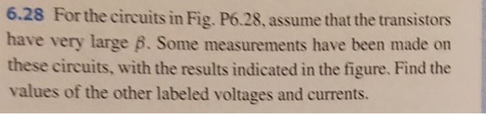 Solved 6.28 For the circuits in Fig. P6.28, assume that the | Chegg.com