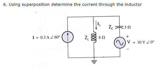 Solved Using superposition determine the current through the | Chegg.com