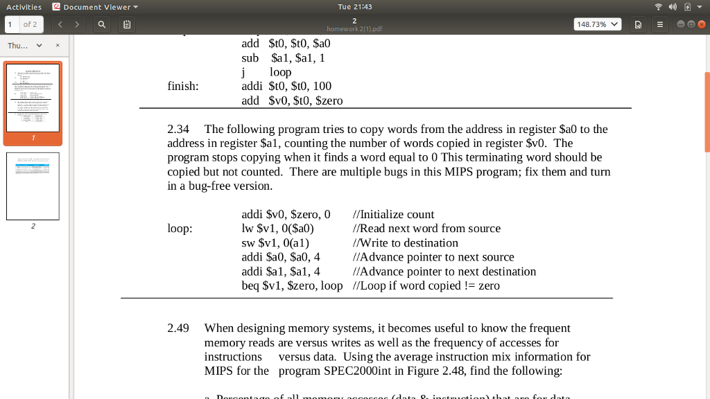Solved Activities Document Viewer Tue 21:43 1 of 2 148.73% | Chegg.com