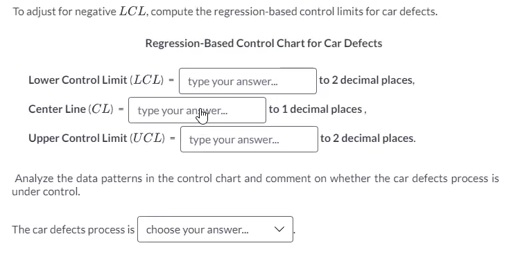 Solved An automotive company inspects the defects in ten | Chegg.com