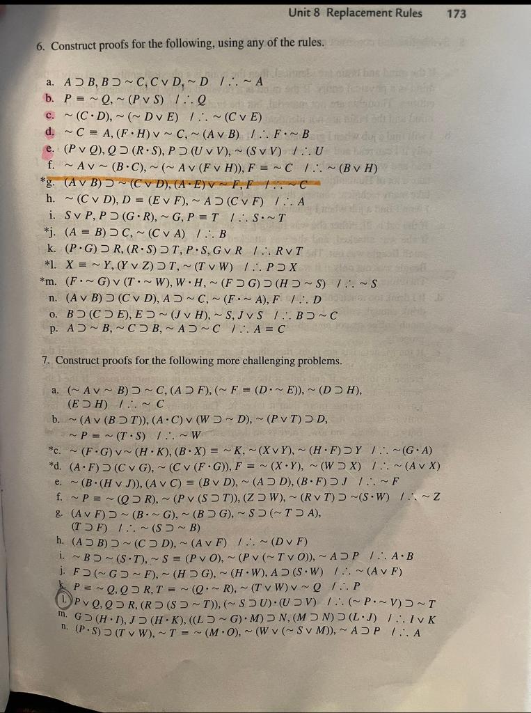 6. Construct proofs for the following, using any of | Chegg.com