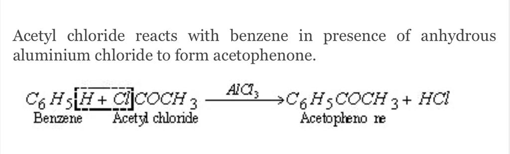 Solved as per diagram,acetyll reacts with benzene inside the | Chegg.com