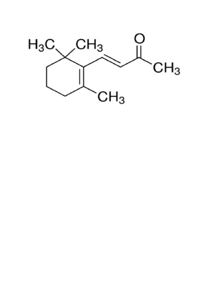 Solved Beta-ionone occurs in oil of violet and is used as | Chegg.com