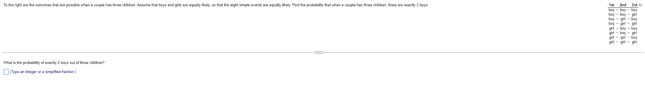 Solved What is the probability of exactly 2 boys out of | Chegg.com