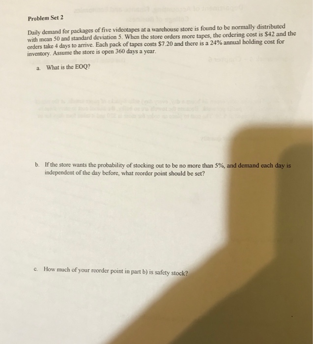 Solved Problem Set 1 The Super Discount store (open 24 hours | Chegg.com