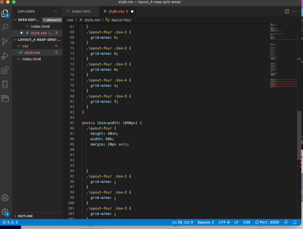 Solved Using grid template areas I have to fill out the | Chegg.com