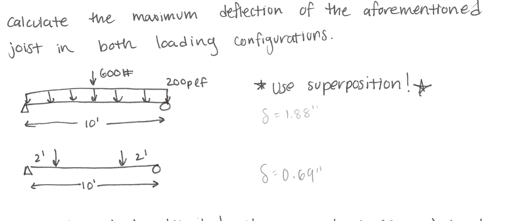Solved Note: The aforementioned joist is a 2x6 wood joist | Chegg.com