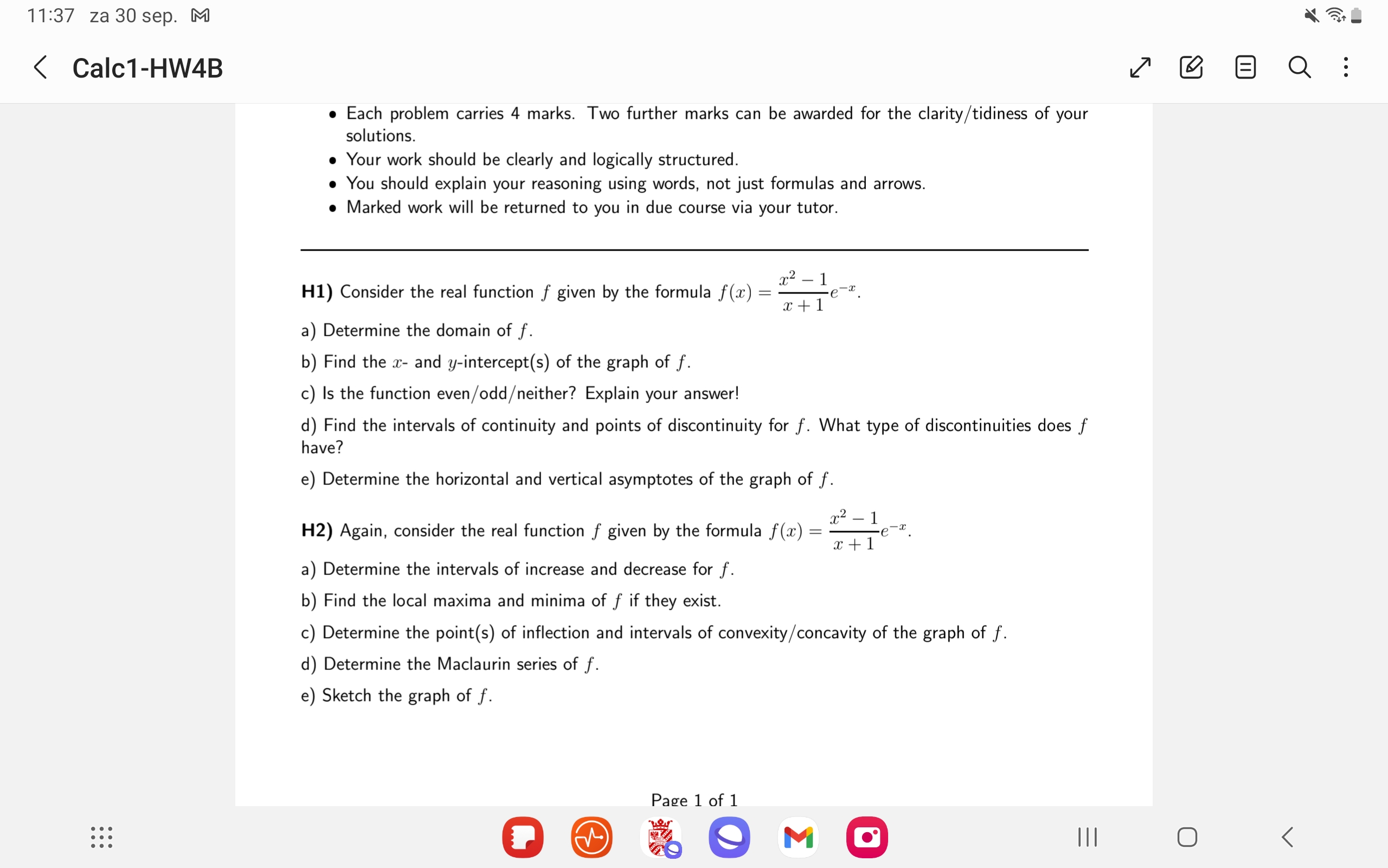 Solved - Each problem carries 4 marks. Two further marks can | Chegg.com