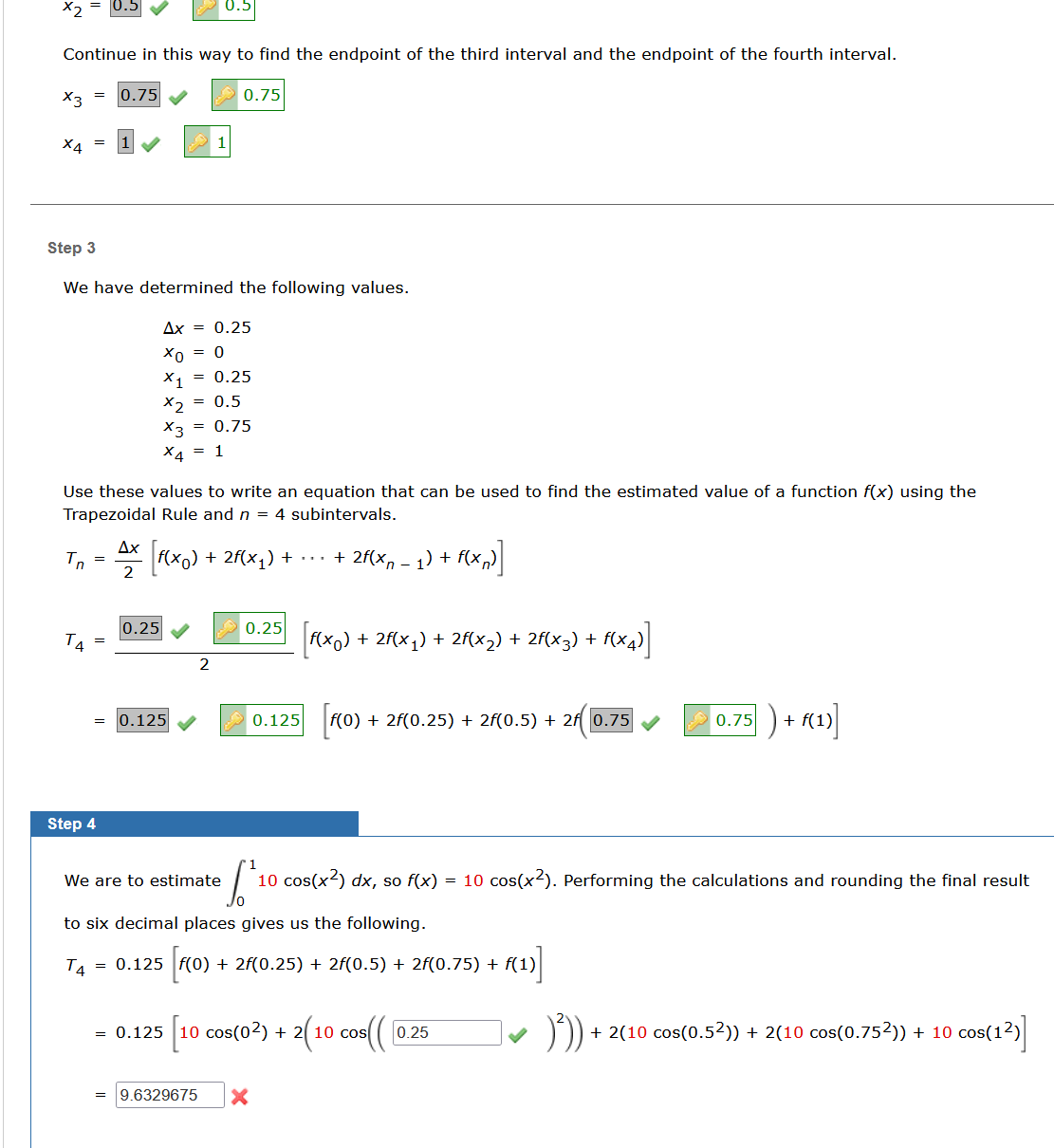 Solved We have determined the following values. | Chegg.com
