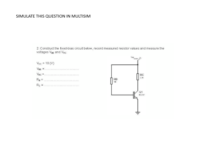 Solved SIMULATE THIS QUESTION IN MULTISIM2. ﻿Construct the | Chegg.com