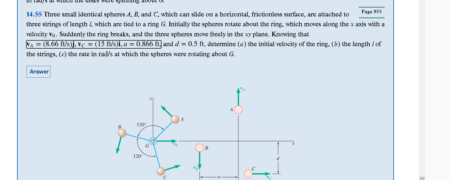 Solved 14.55 Three small identical spheres A,B, and C, which | Chegg.com