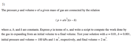 Solved The pressure p and volume v of a given mass of gas | Chegg.com