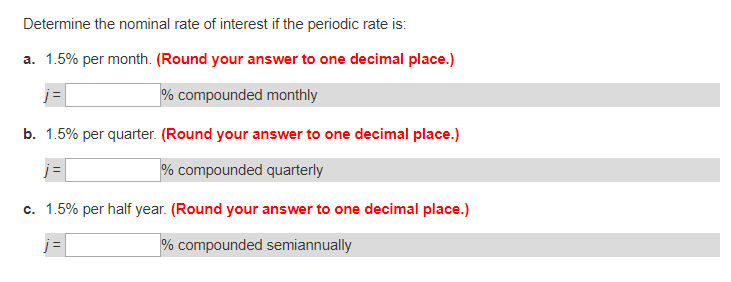 Solved Determine the nominal rate of interest if the | Chegg.com