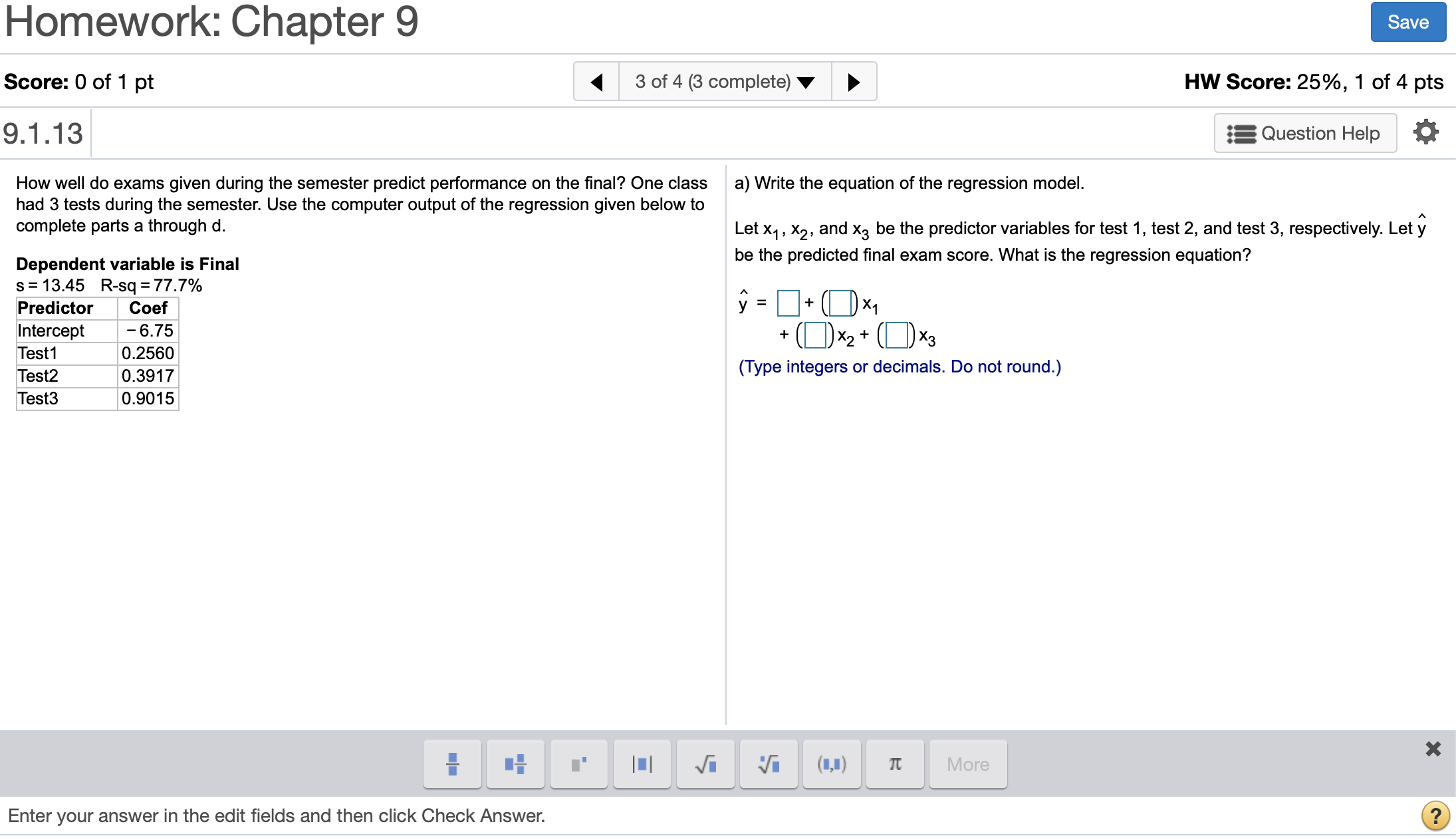 Solved Homework Chapter 9 Save Score 0 Of 1 Pt 3 Of 4 3
