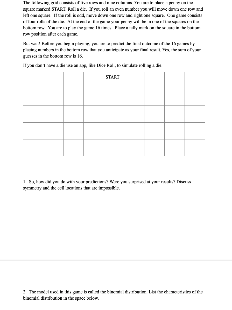 Solved The following grid consists of five rows and nine | Chegg.com