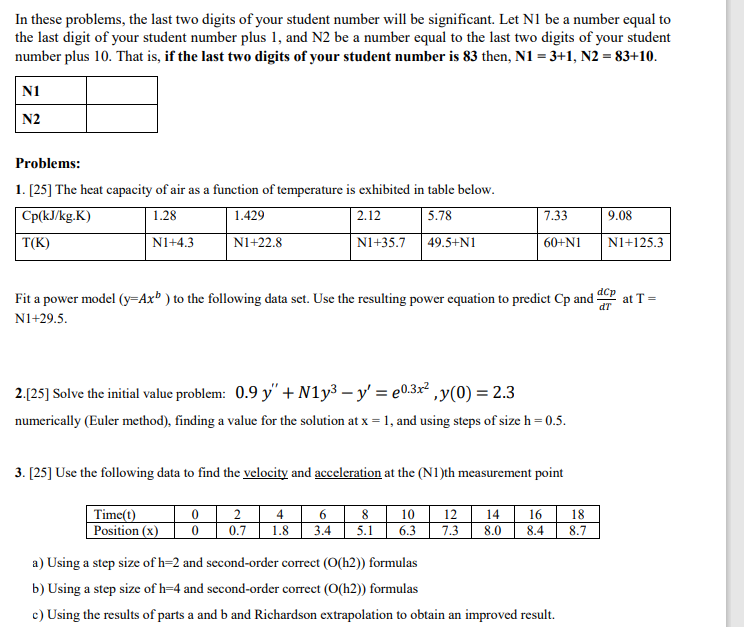 Solved In these problems, the last two digits of your | Chegg.com