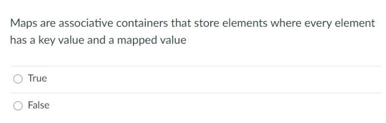 Solved Maps are associative containers that store elements | Chegg.com