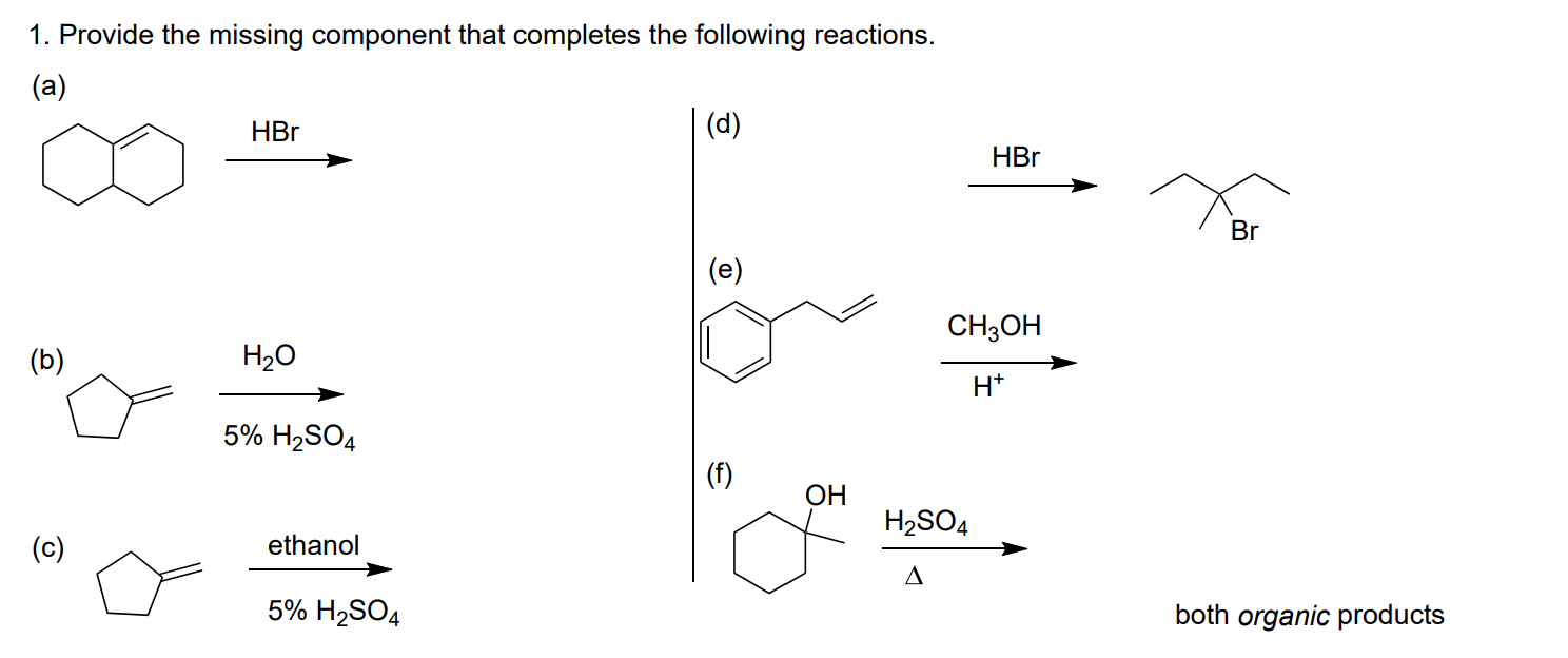 Solved 1. Provide the missing component that completes the | Chegg.com
