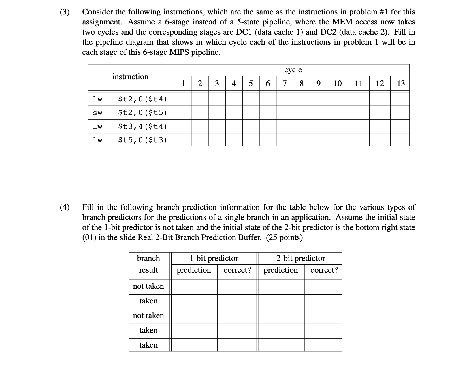 Solved (3) ﻿Consider the following instructions, which are | Chegg.com