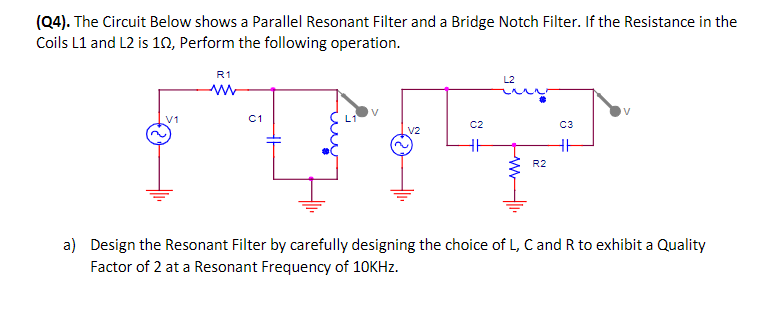 Solved (Q4). The Circuit Below shows a Parallel Resonant | Chegg.com