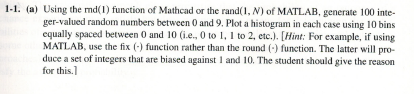 Solved 1-1. (a) Using the md(1) function of Mathcad or the | Chegg.com