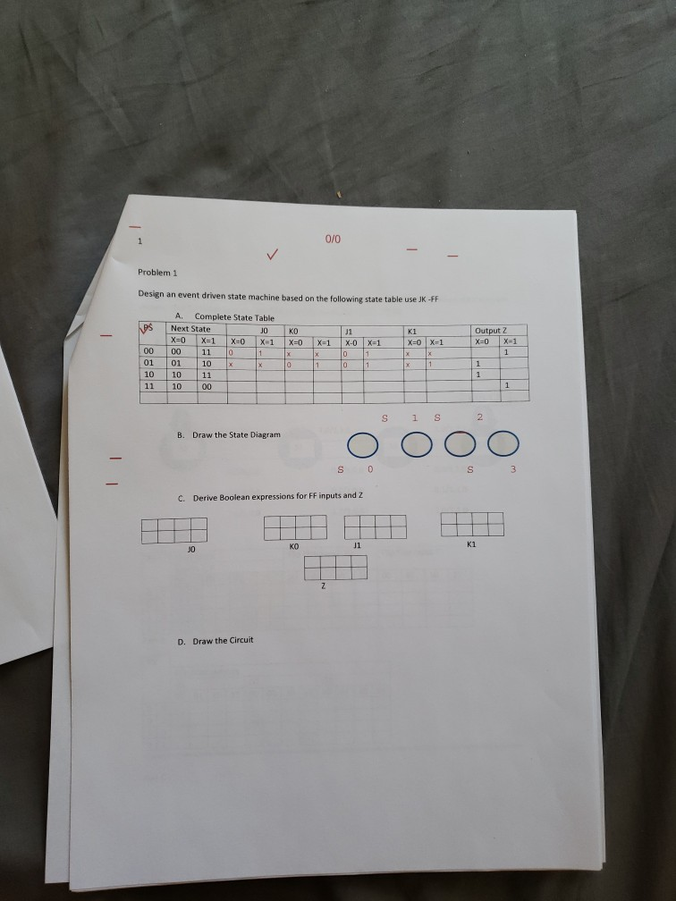 Solved 010 - - Problem 1 Design an event driven state | Chegg.com