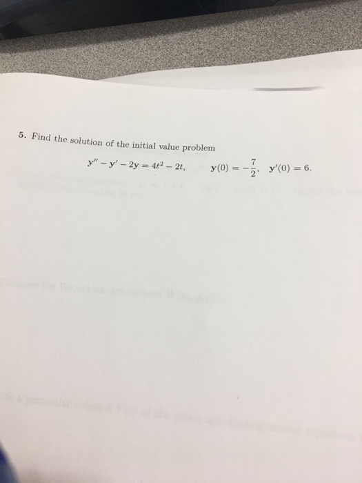 Solved Find the solution of the initial value problem y" - | Chegg.com