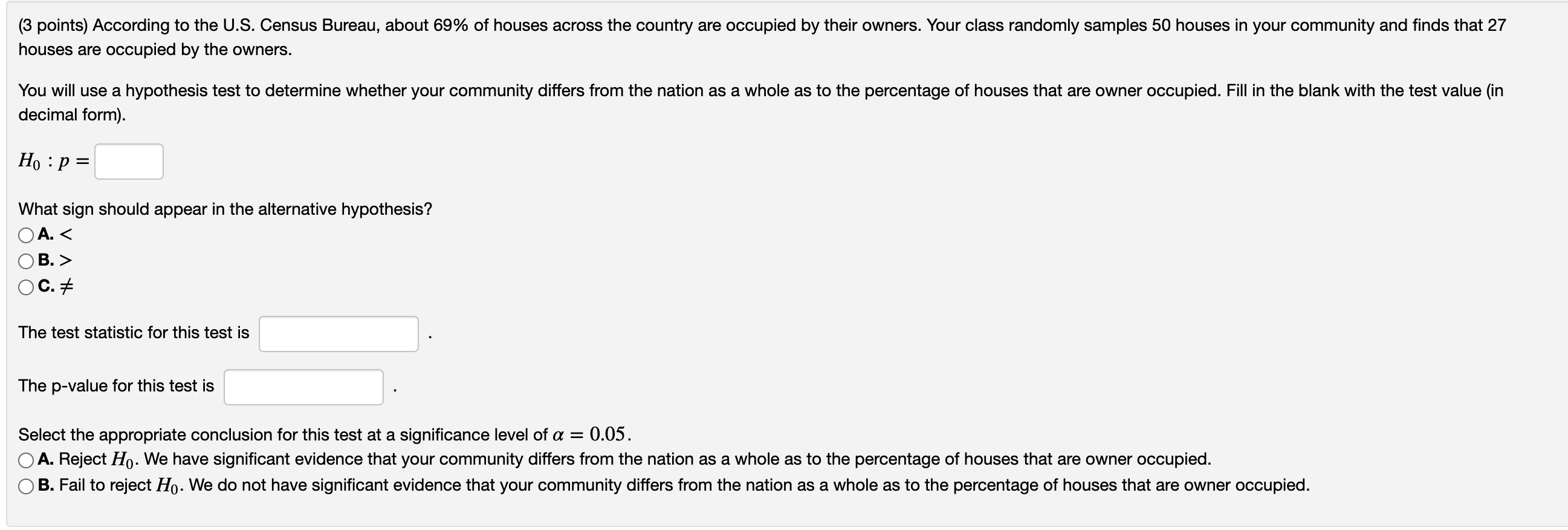 Solved (3 points) According to the U.S. Census Bureau, about | Chegg.com